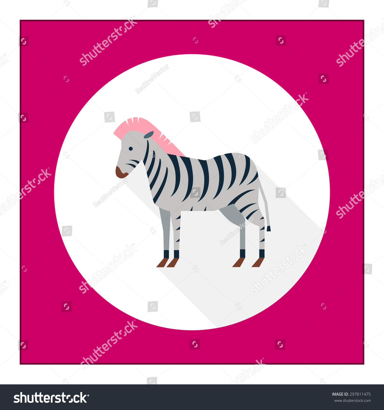 Zebra Icon Stock Vector (Royalty Free) 297811475 | Shutterstock
