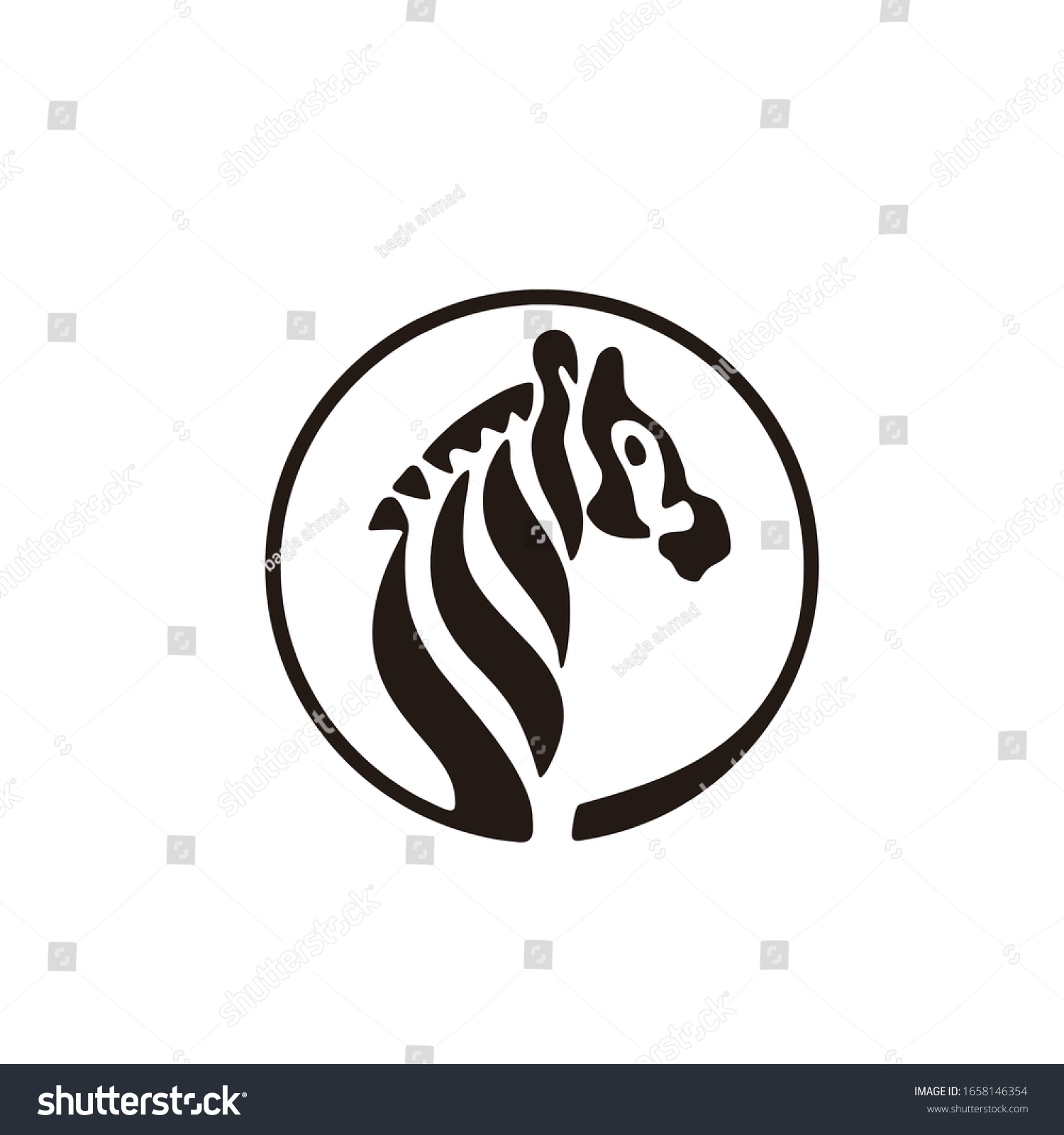 Zebra Logo Vector Modern Template Stock Vector (Royalty Free) 1658146354
