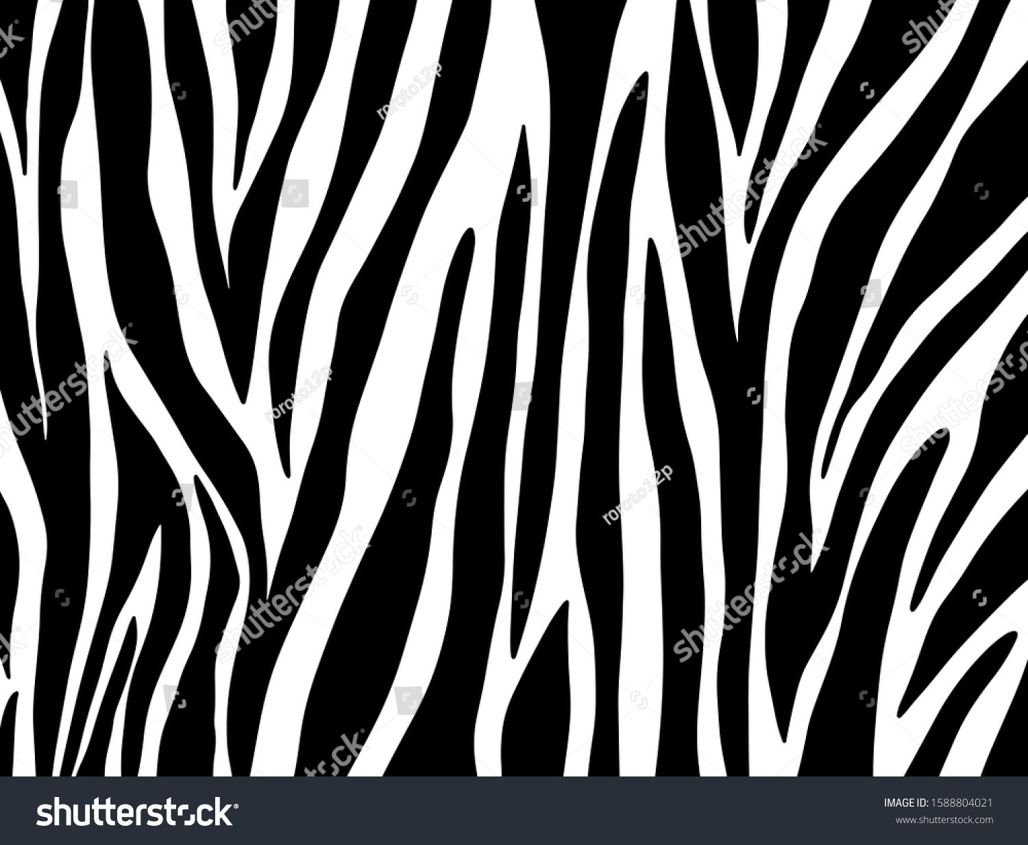 Zebra Pattern Vector Animals Background 스톡 벡터(로열티 프리) 1588804021 ...