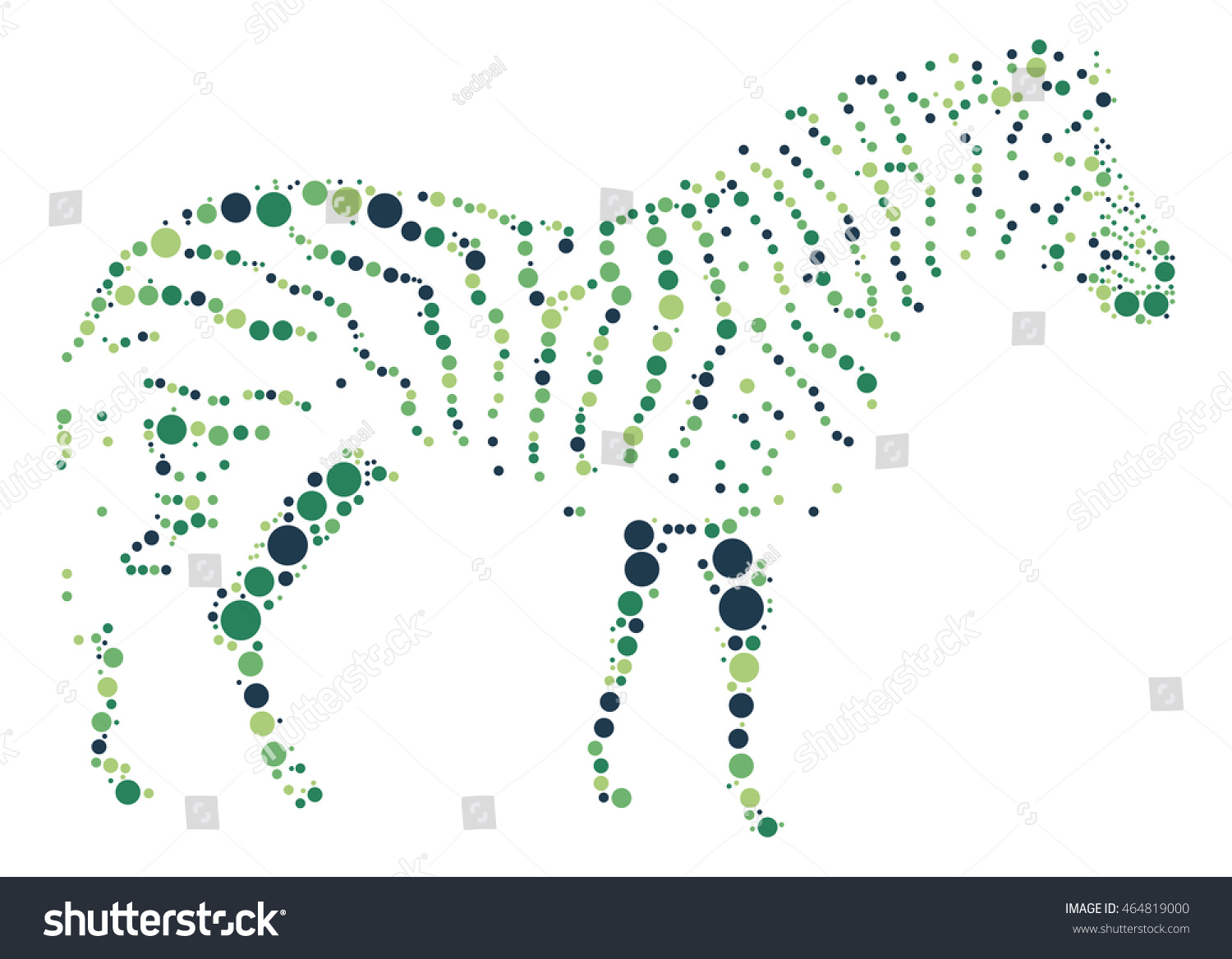 Zebra Shape Vector Design By Color Stock Vector (Royalty Free ...