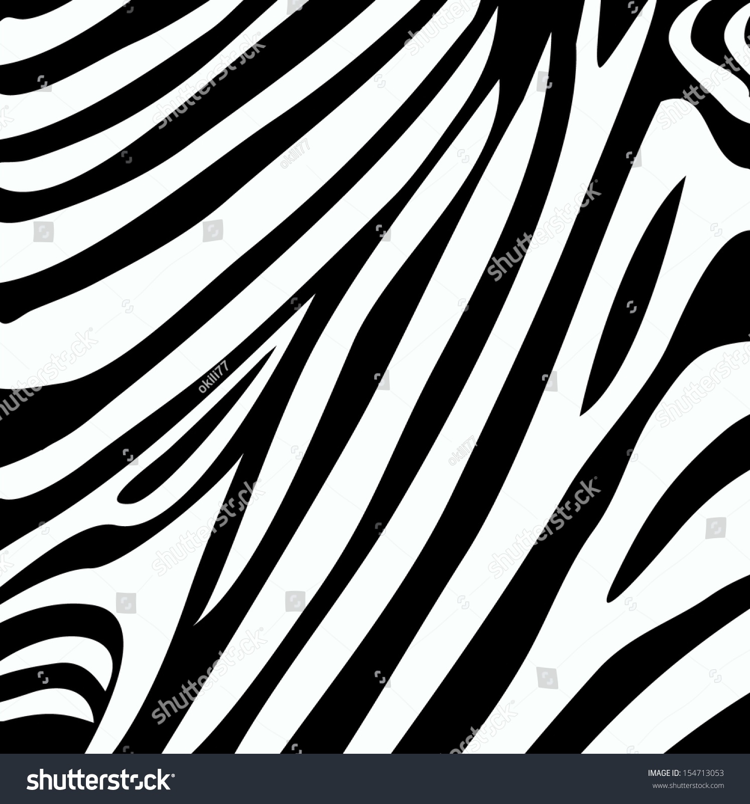 Zebra Stripe Print Vector Stock Vector (Royalty Free) 154713053 ...