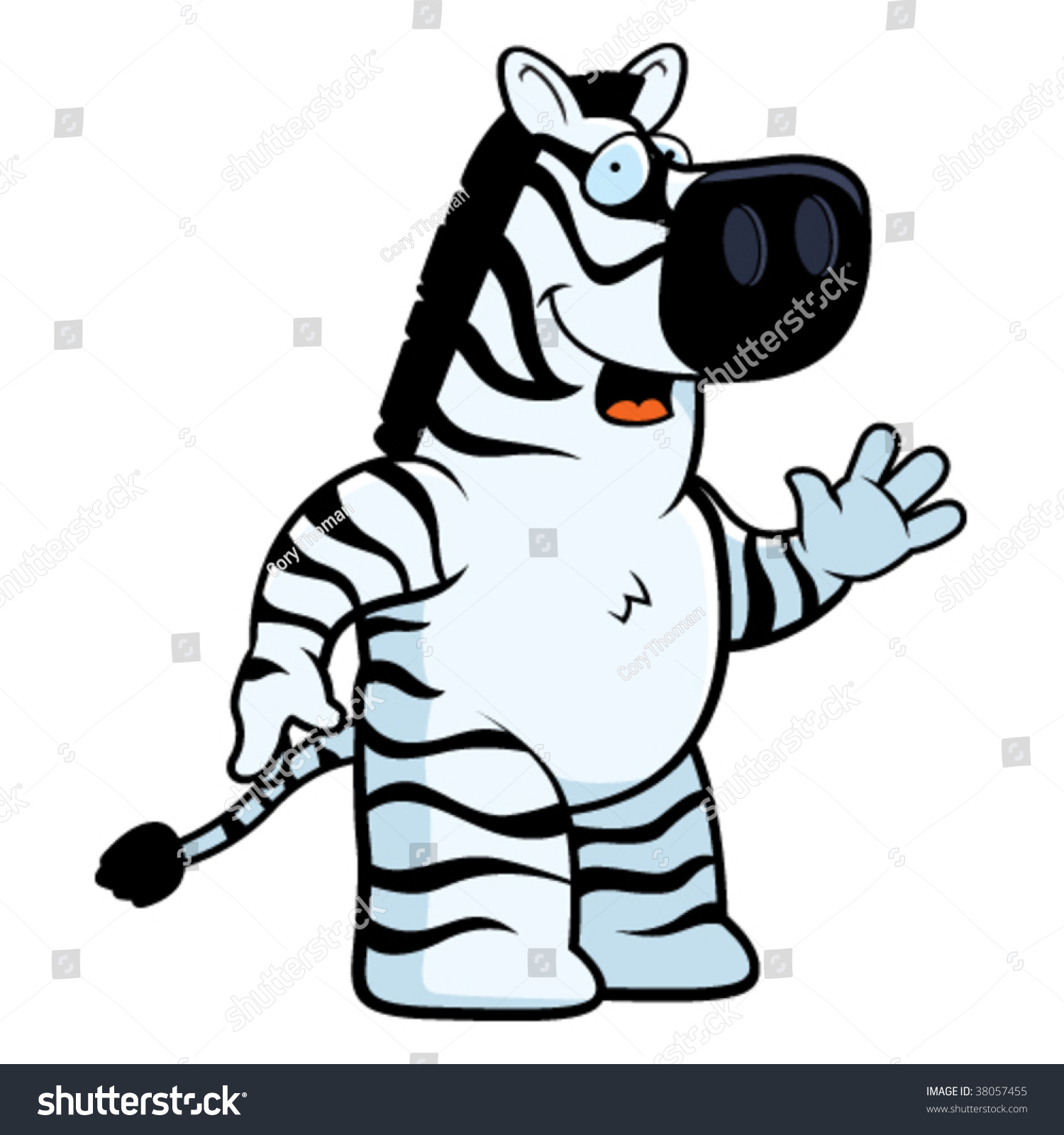 Zebra Waving Stock Vector (Royalty Free) 38057455 | Shutterstock
