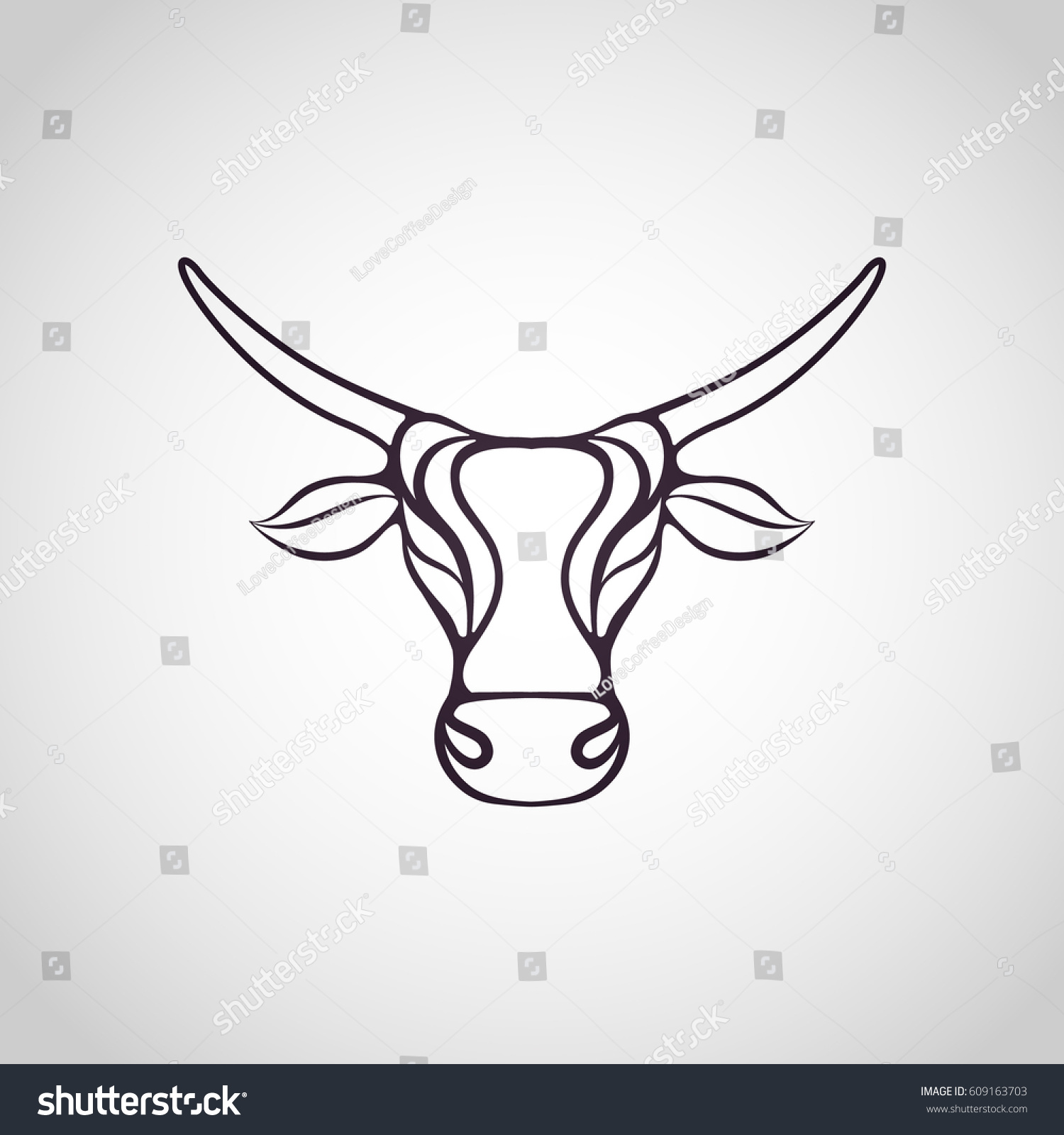 Zebu Logo Vector Icon Design Illustrations: vetor stock (livre de ...