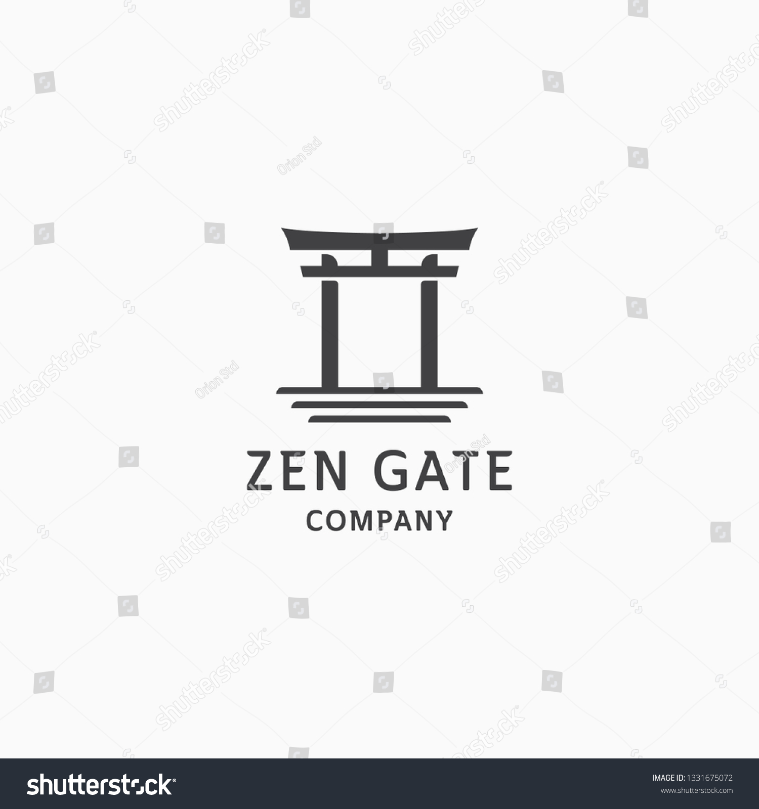 Zen Gate Logo Icon Design Template Stock Vector (Royalty Free) 1331675072