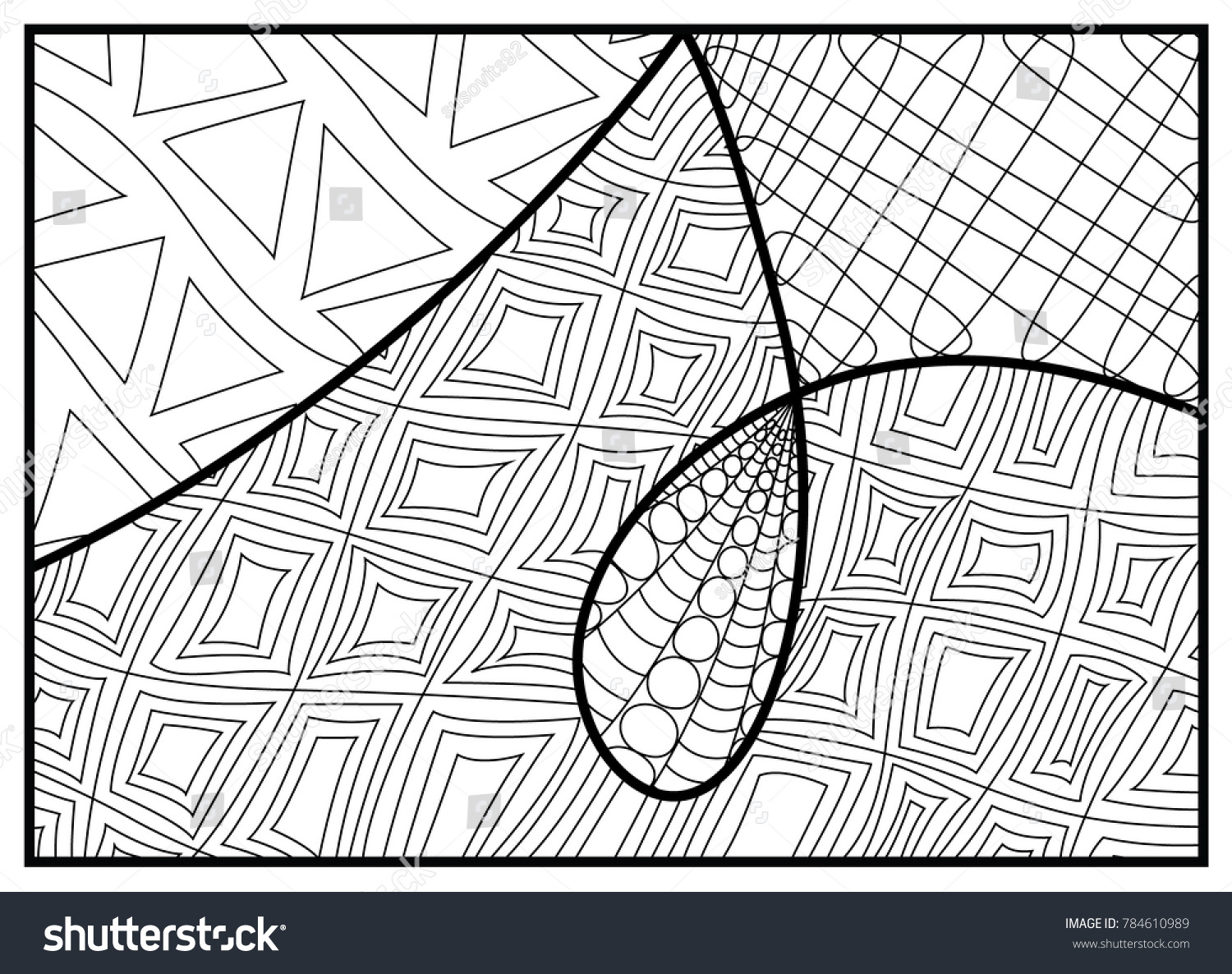 Zentangle Coloring Page Stock Vector (Royalty Free) 784610989 ...