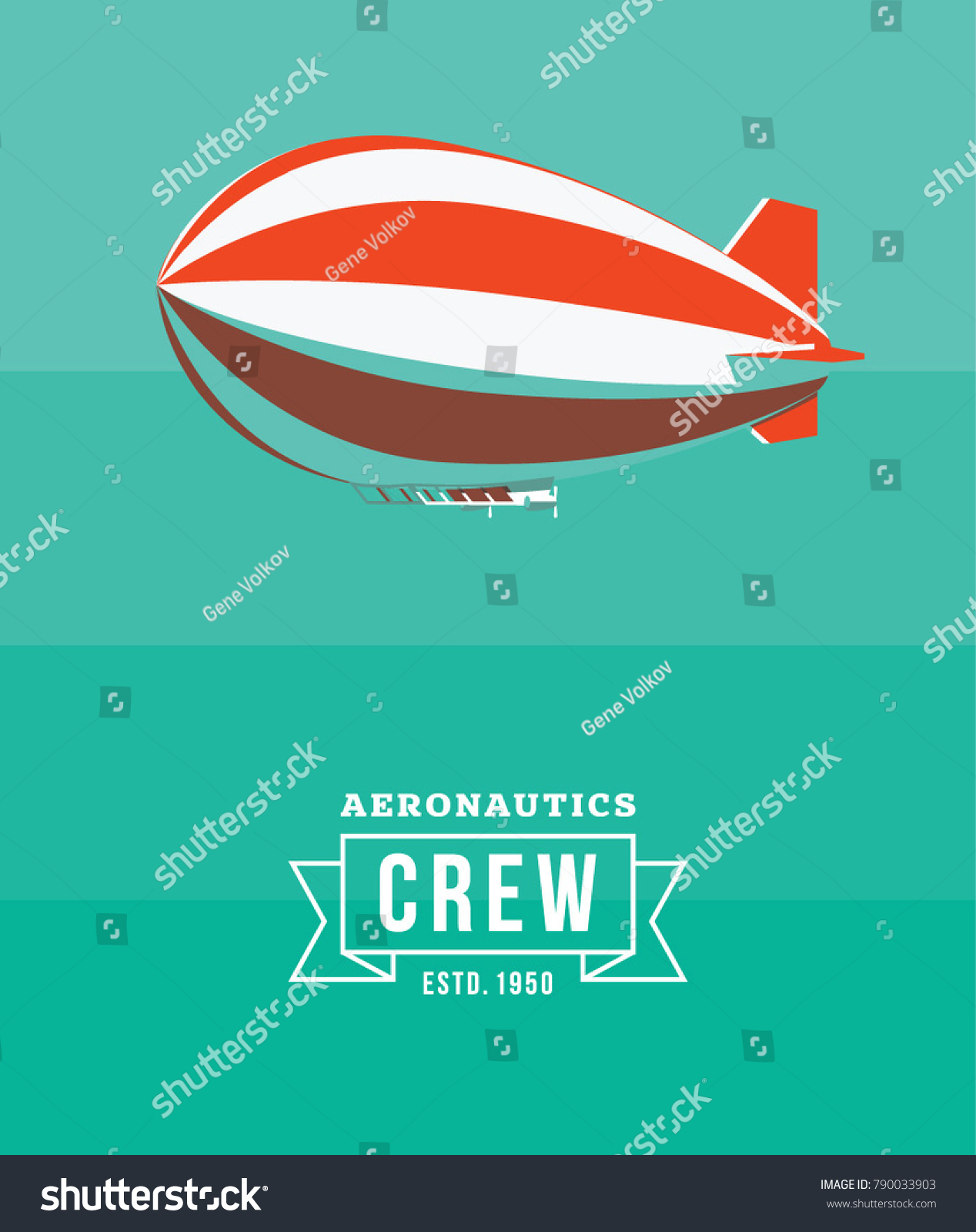 Zeppelin Vector Illustration Aeronautics Stock Vector (Royalty Free ...