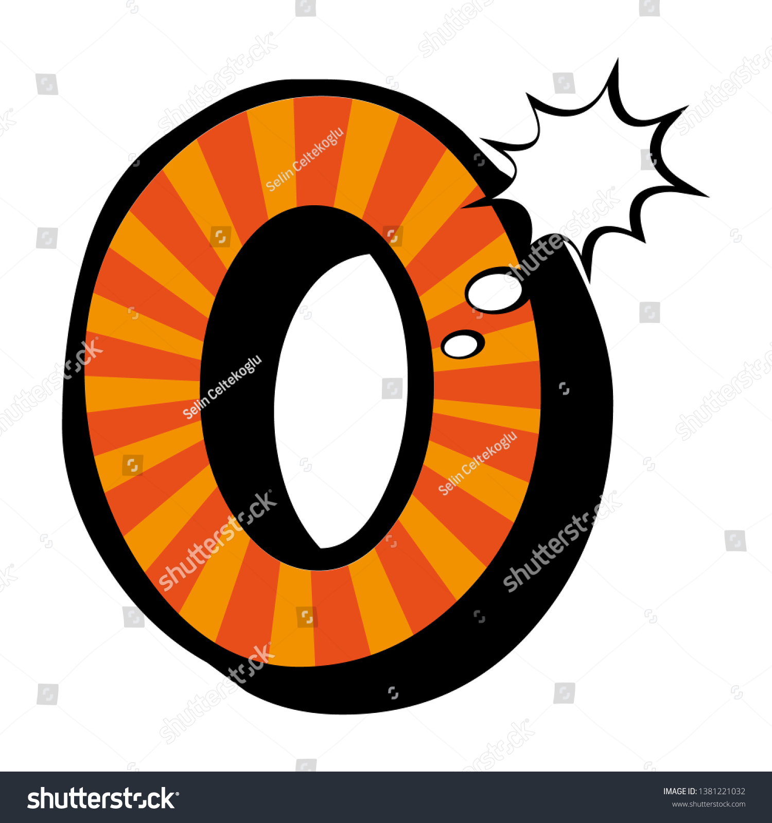 Zero Comic Number Pop Art Concept Stock Vector (Royalty Free ...