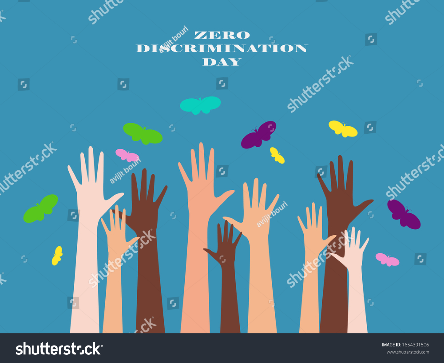 Zero Discrimination Day Illustration Vector File Stock Vector (Royalty ...