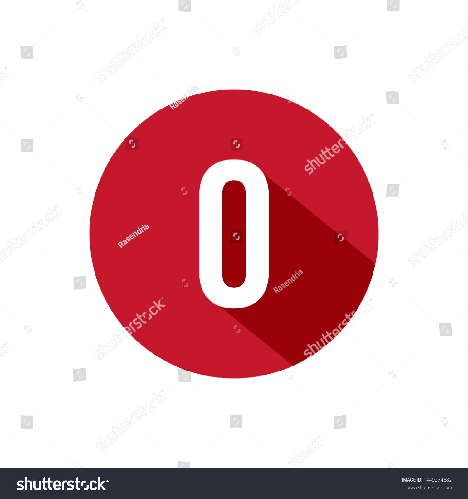 Zero Number Icon Symbol Logo Template Stock Vector (Royalty Free ...