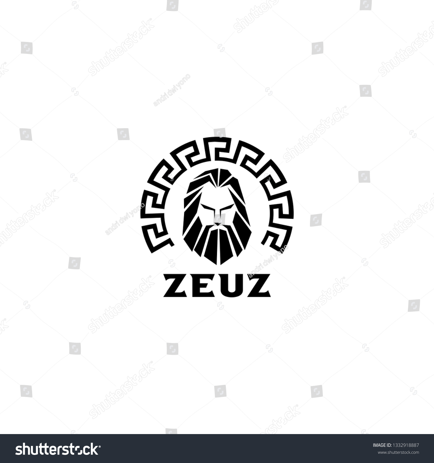 Zeus Logo Concept Stock Vector (Royalty Free) 1332918887