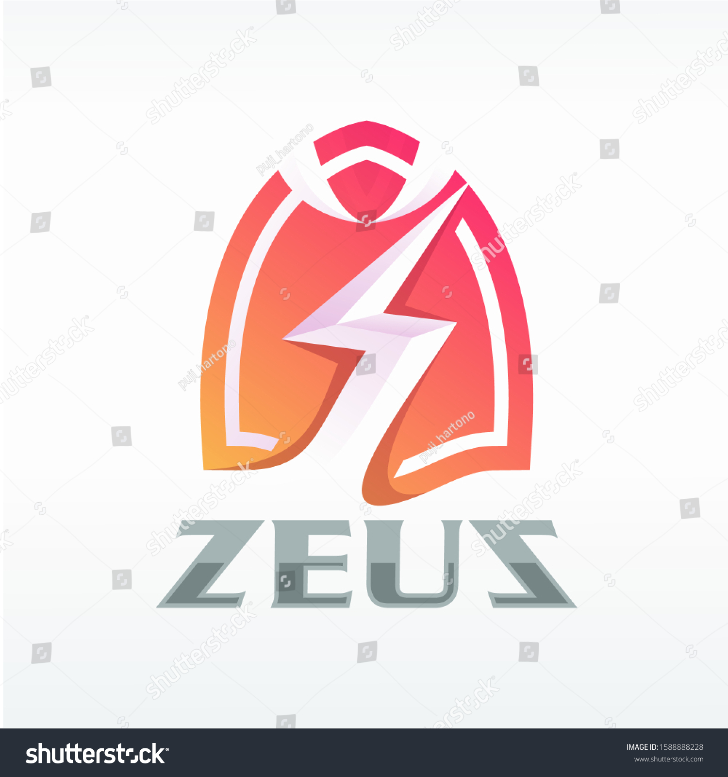 Zeus Logo Vector Template Illustration Stock Vector (Royalty Free ...