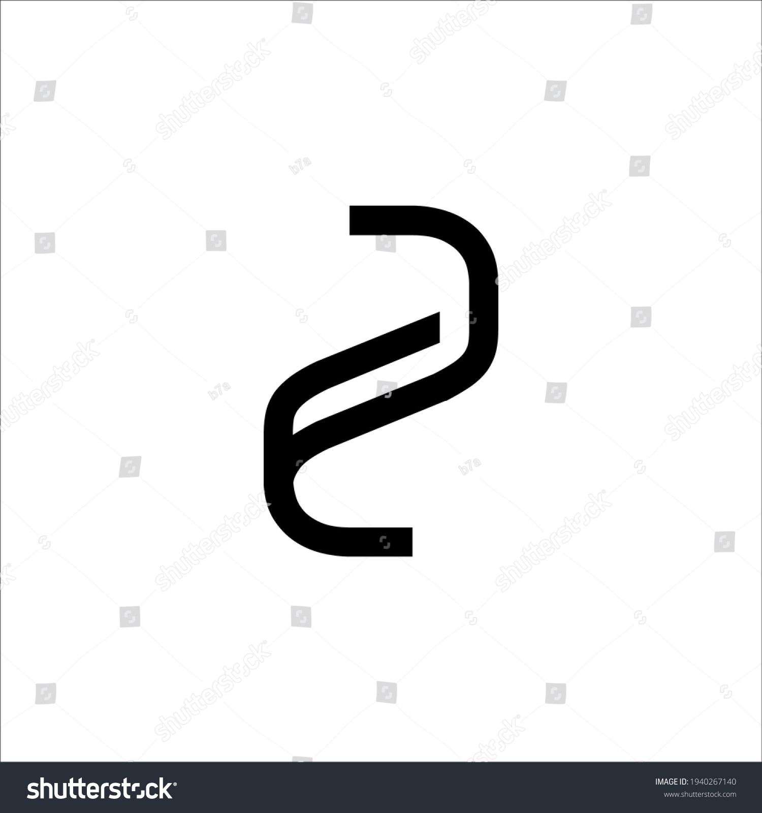 Zf Logo Design Vector Sign Stock Vector (Royalty Free) 1940267140 ...