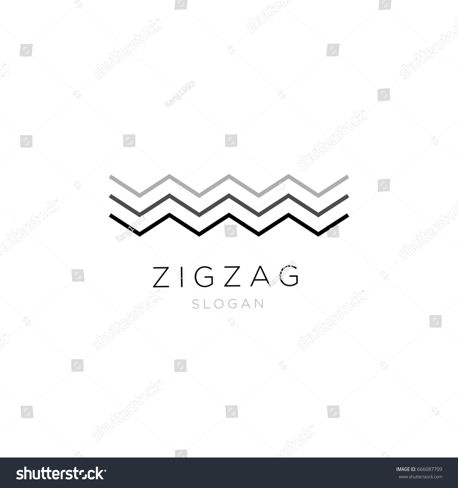 Zigzag Logo Design Template Vector Illustration Stock Vector (Royalty ...