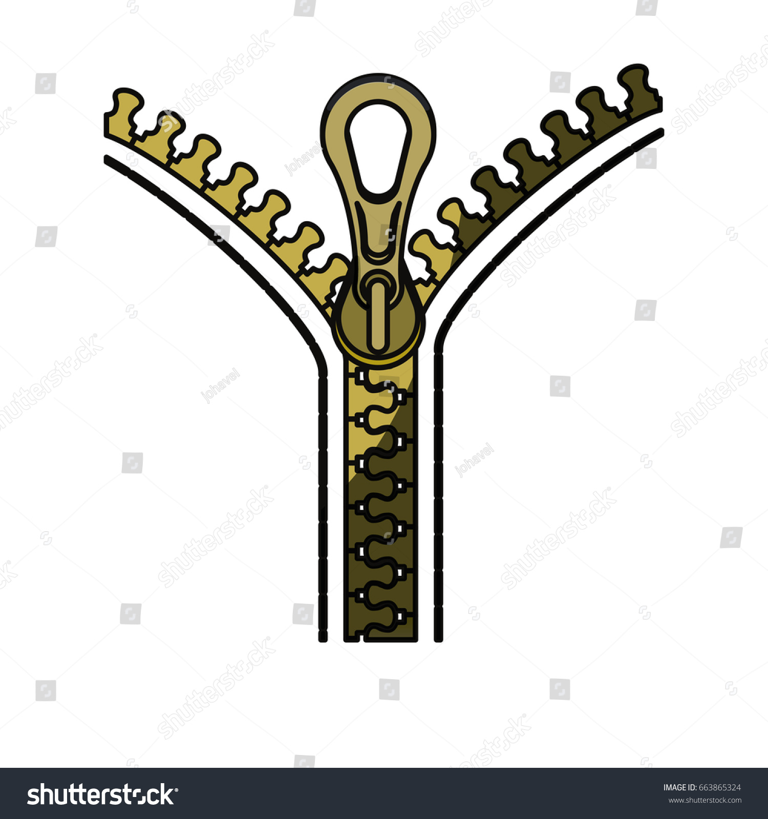 Zipper Symbol Stock Vector (Royalty Free) 663865324