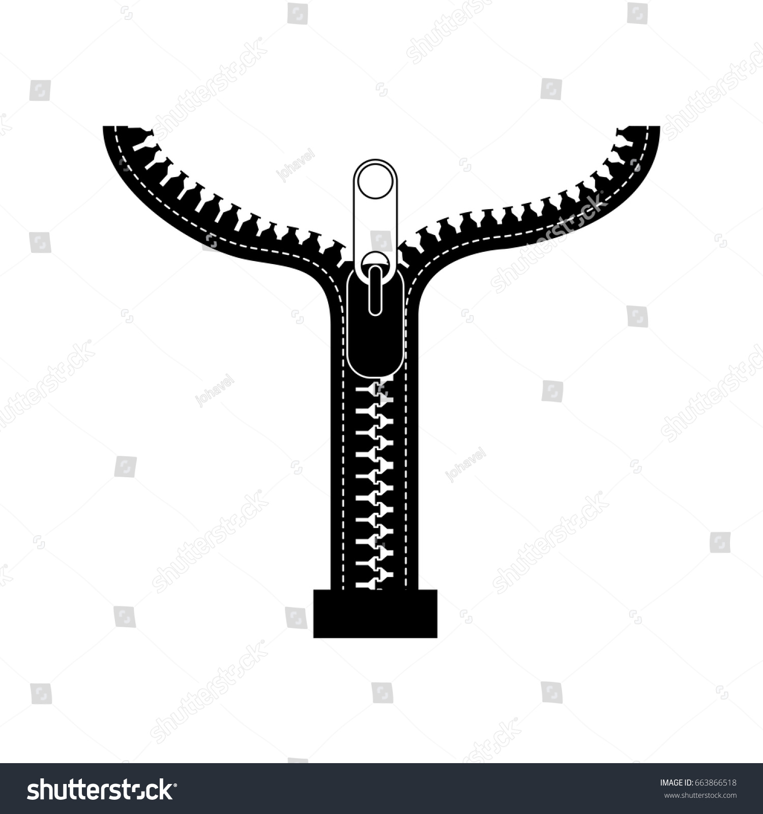 Zipper Symbol Stock Vector (Royalty Free) 663866518 | Shutterstock