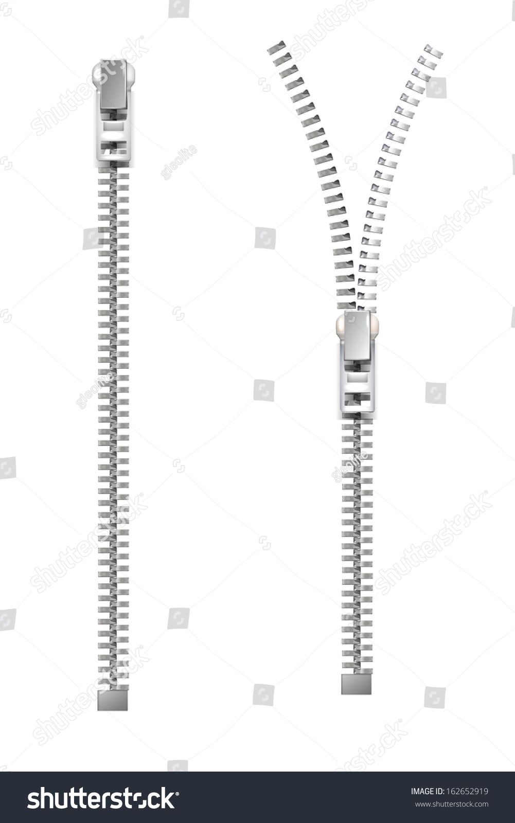 Zipper Vector Illustration Stock Vector (Royalty Free) 162652919