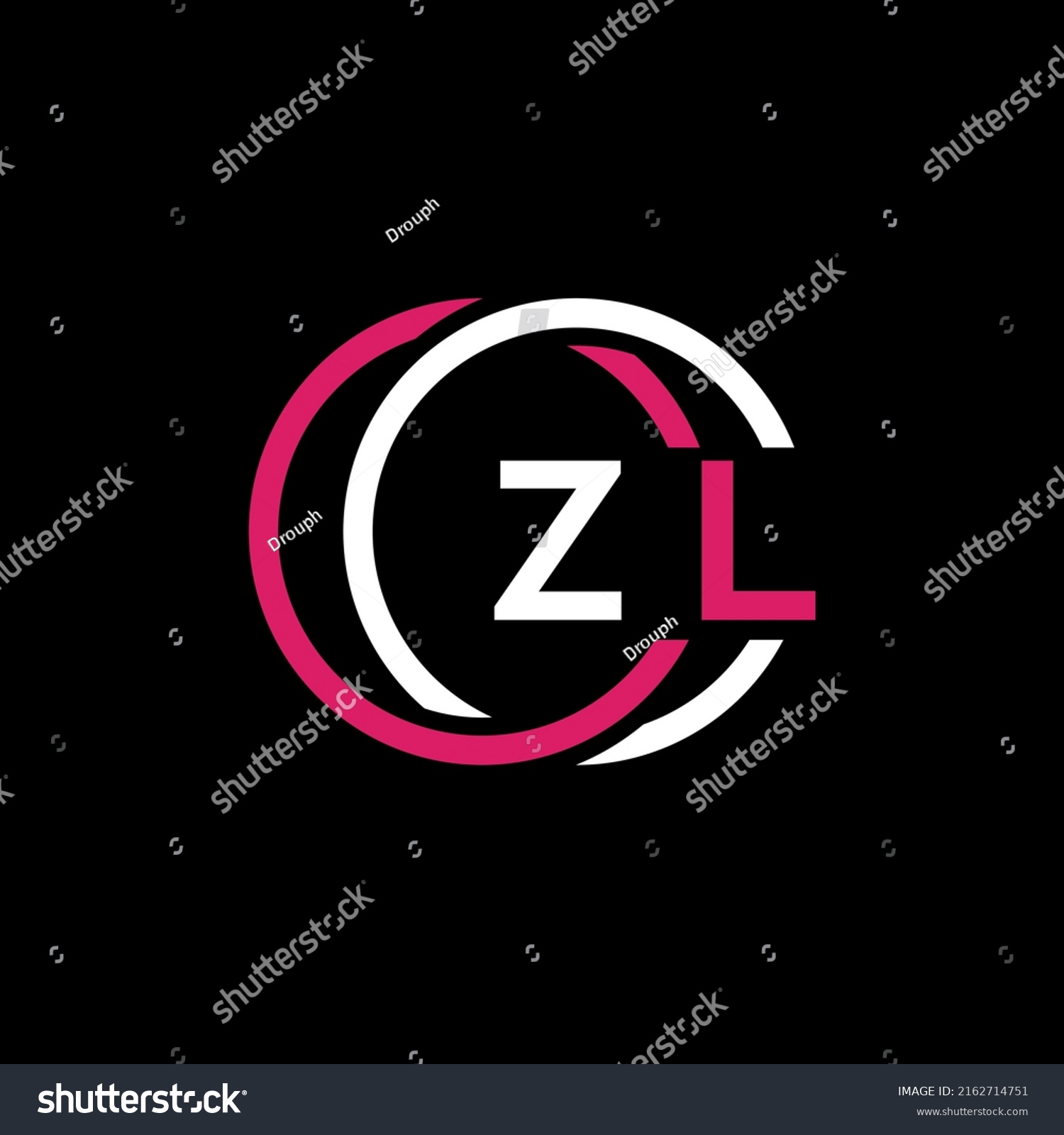 Zl Logo Monogram Isolated On Circle Stock Vector (Royalty Free ...