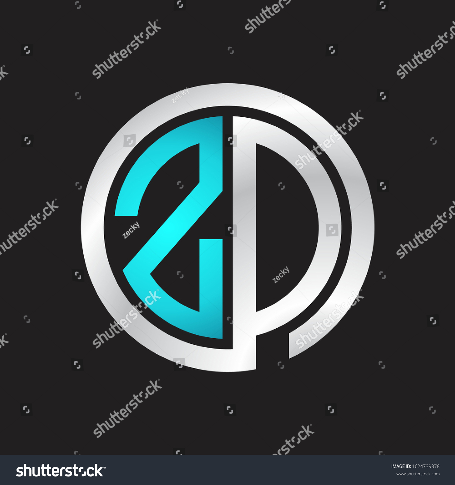 Zo Initial Logo Linked Circle Monogram Stock Vector (Royalty Free ...