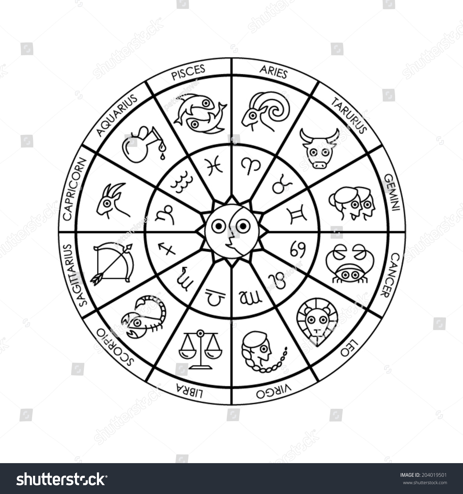 6,761 Zodiac wheel Images, Stock Photos & Vectors | Shutterstock