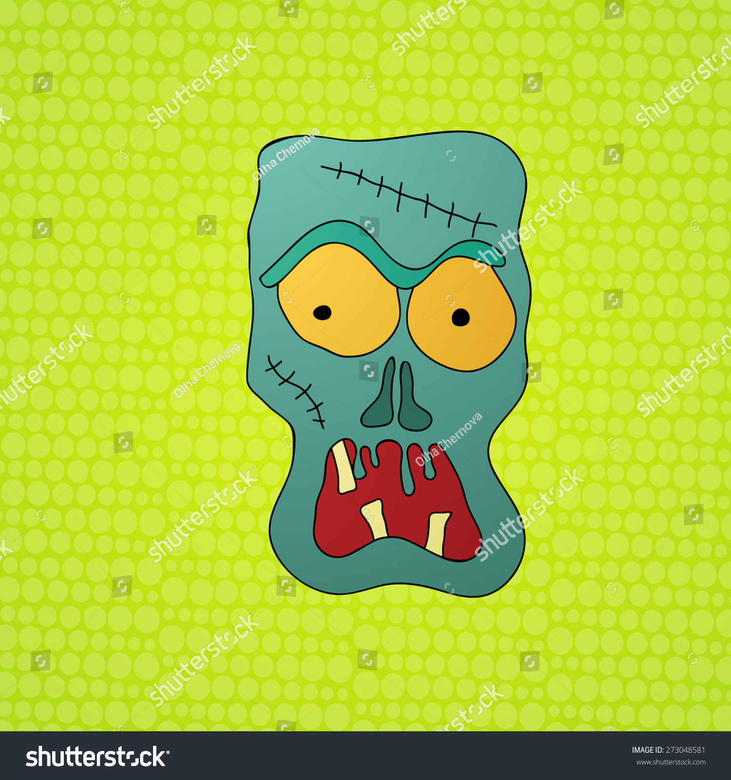 Zombie Face Stock Vector (Royalty Free) 273048581 | Shutterstock