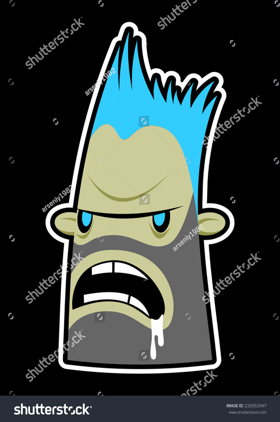 Zombie Face On Black Background: เวกเตอร์สต็อก (ปลอดค่าลิขสิทธิ์ ...