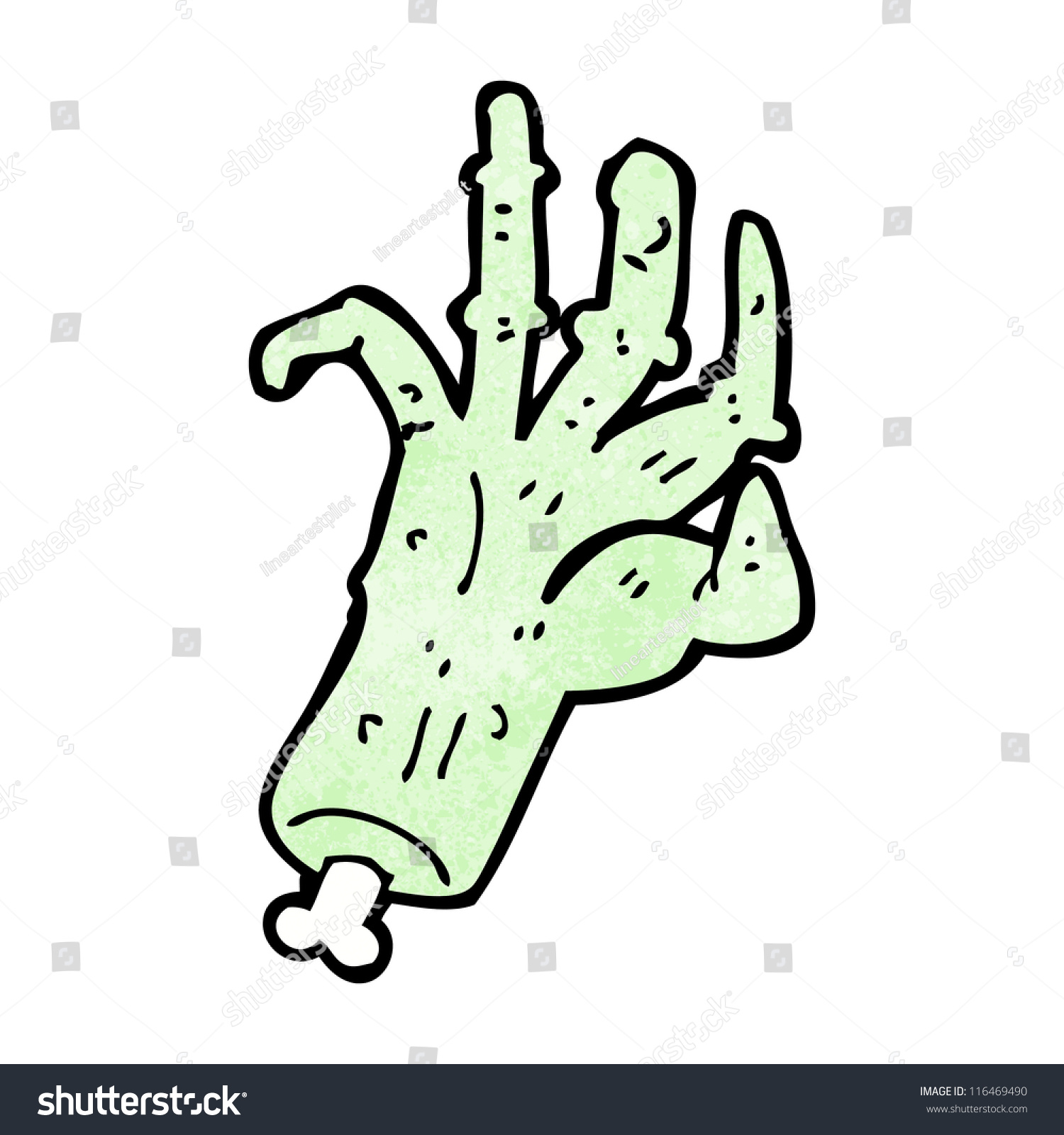 Zombie Hand Cartoon Stock Vector (Royalty Free) 116469490 | Shutterstock
