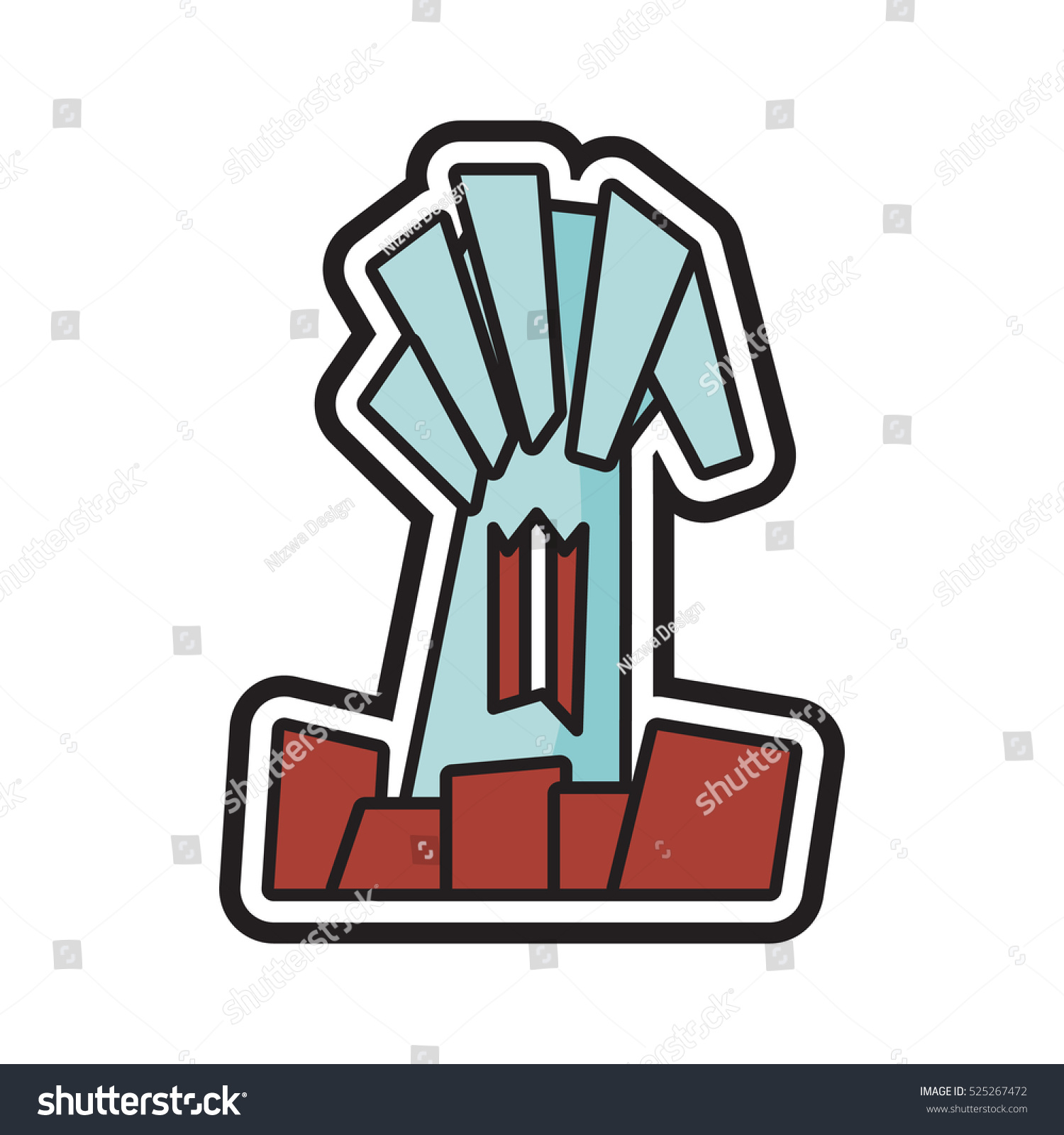 Zombie Hand Logo Design Template Stock Vector (Royalty Free) 525267472