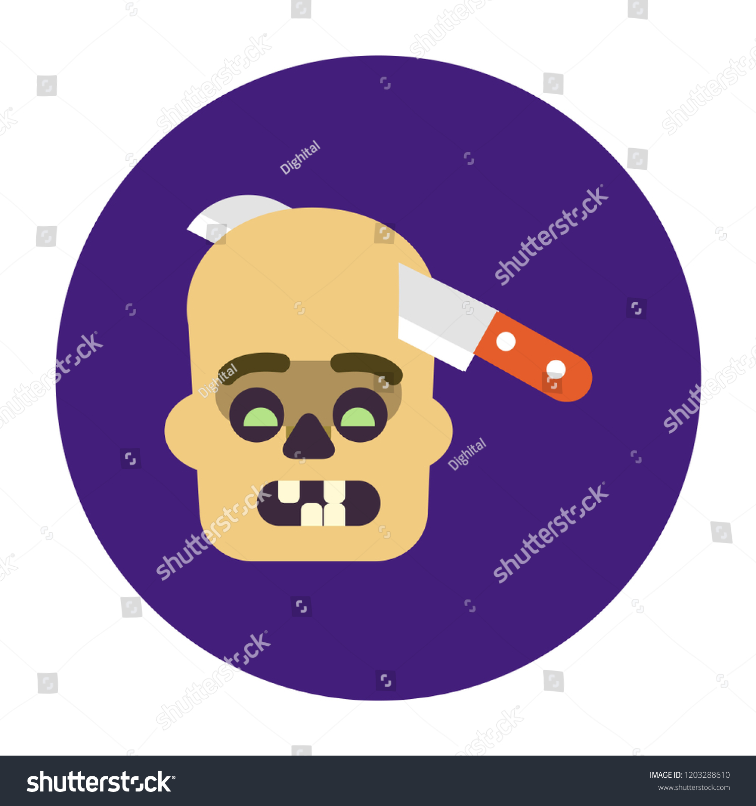 Zombie Icons Set Stock Vector (Royalty Free) 1203288610 | Shutterstock