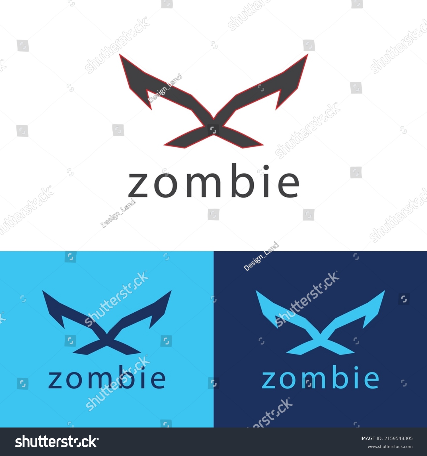 Zombie Logo Design Vector Template Stock Vector (Royalty Free ...