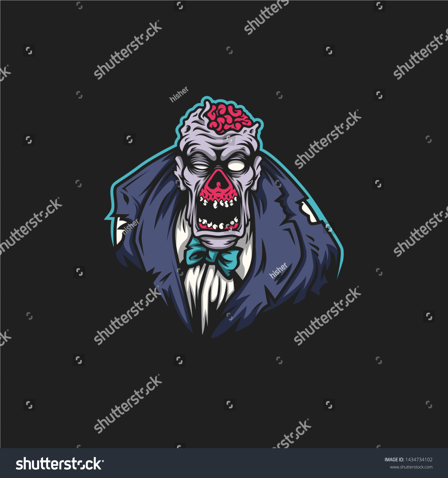 Zombie Logo Vector Illustration 2 스톡 벡터(로열티 프리) 1434734102 | Shutterstock