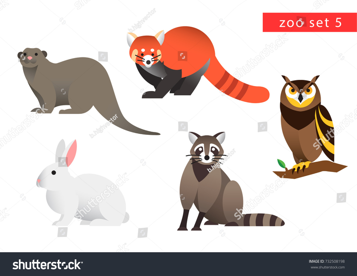 Zoo Animals Vector Logo Icon Set: เวกเตอร์สต็อก (ปลอดค่าลิขสิทธิ์ ...