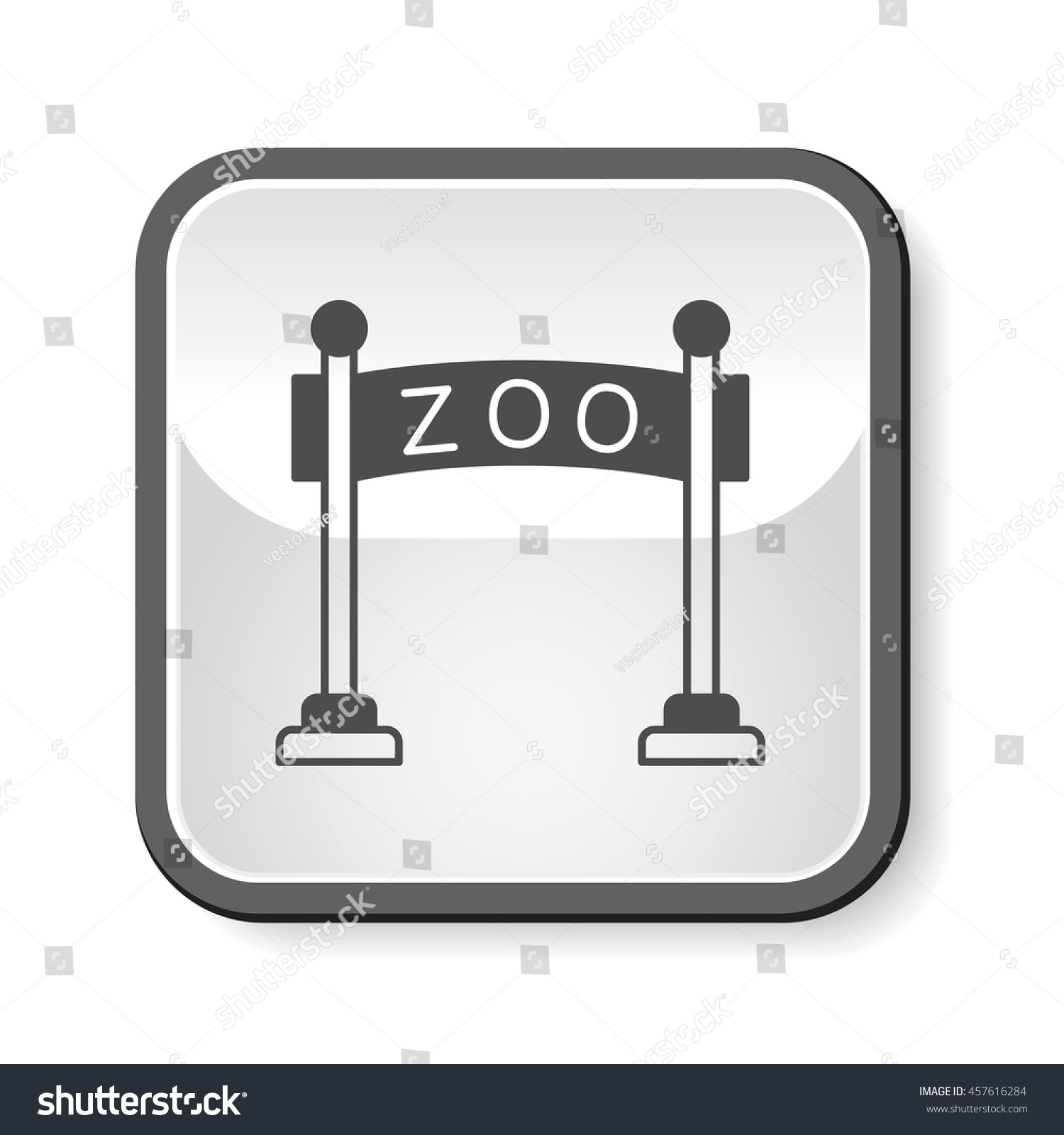 Zoo Gate Icon Stock Vector (Royalty Free) 457616284