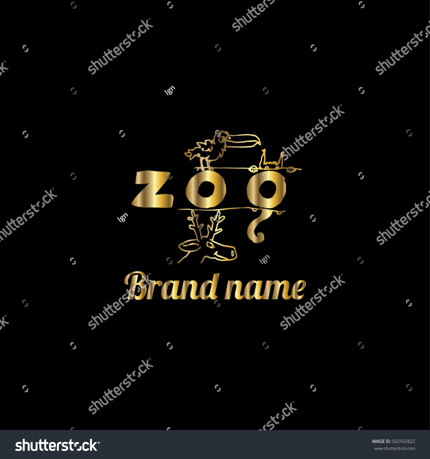 Zoo Vector Logo Design Template: เวกเตอร์สต็อก (ปลอดค่าลิขสิทธิ์ ...