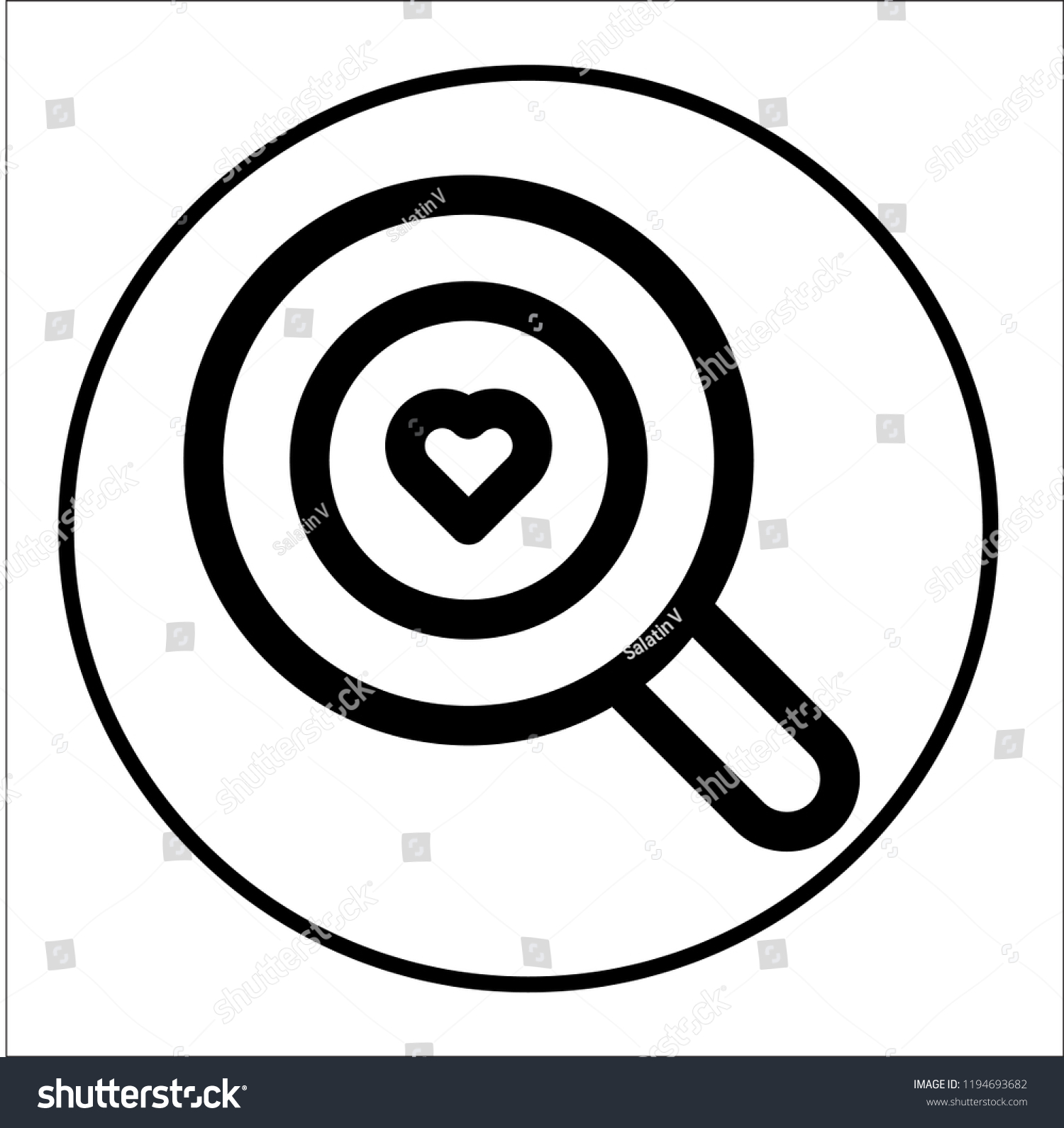 Zoom Heart Vector Icon Stock Vector (Royalty Free) 1194693682 ...