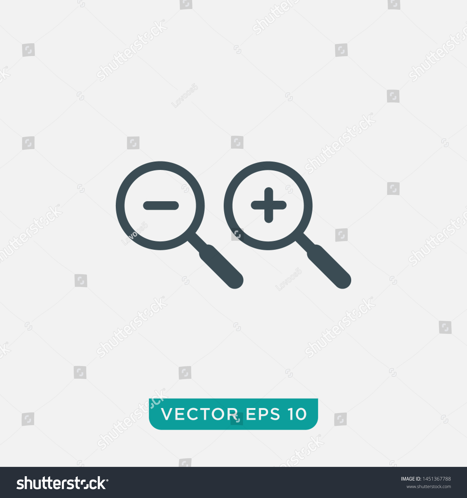 Zoom Icon Design Vector Eps10 Stock Vector (Royalty Free) 1451367788 ...