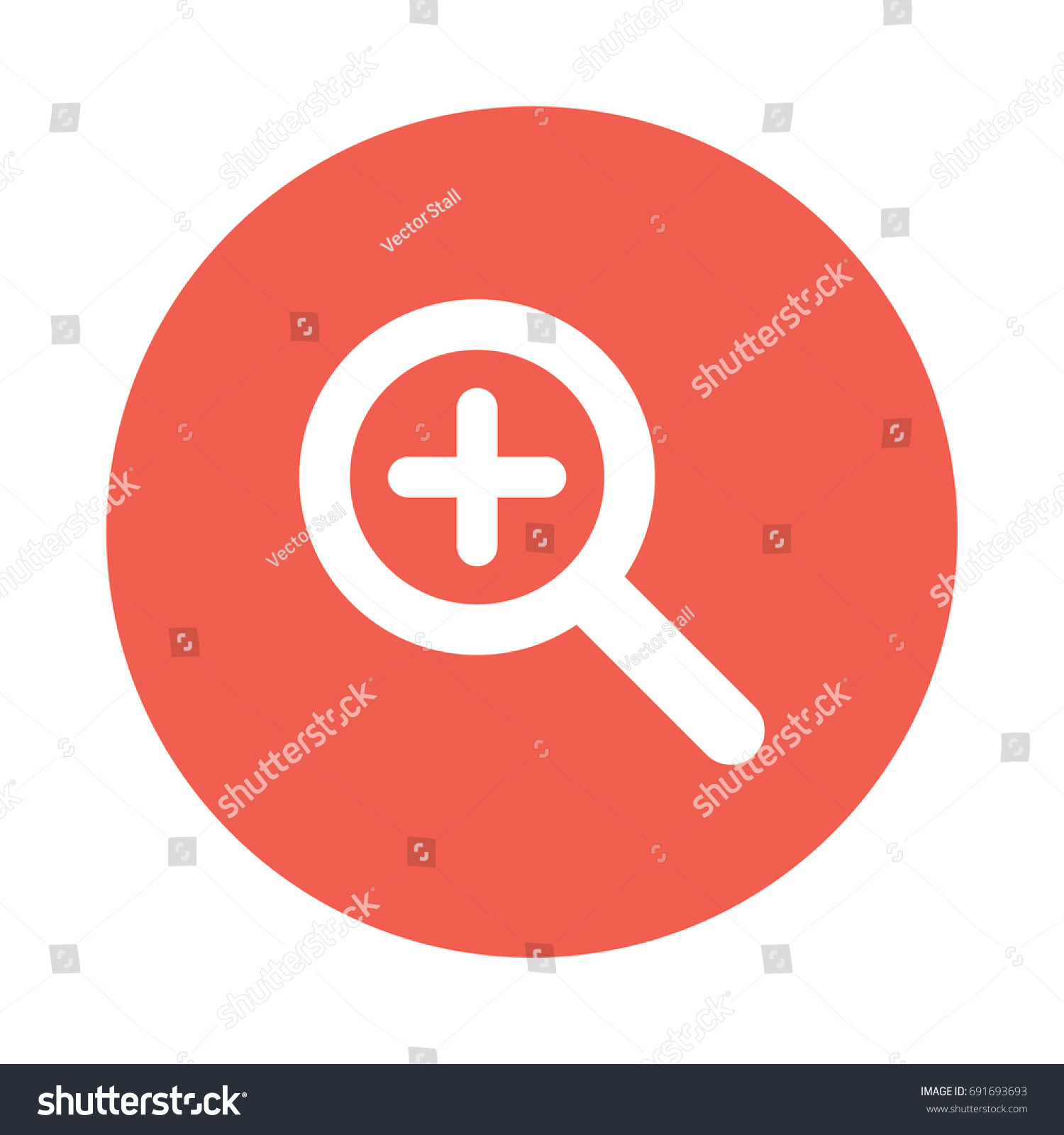 Zoomin Icon Stock Vector (Royalty Free) 691693693 | Shutterstock