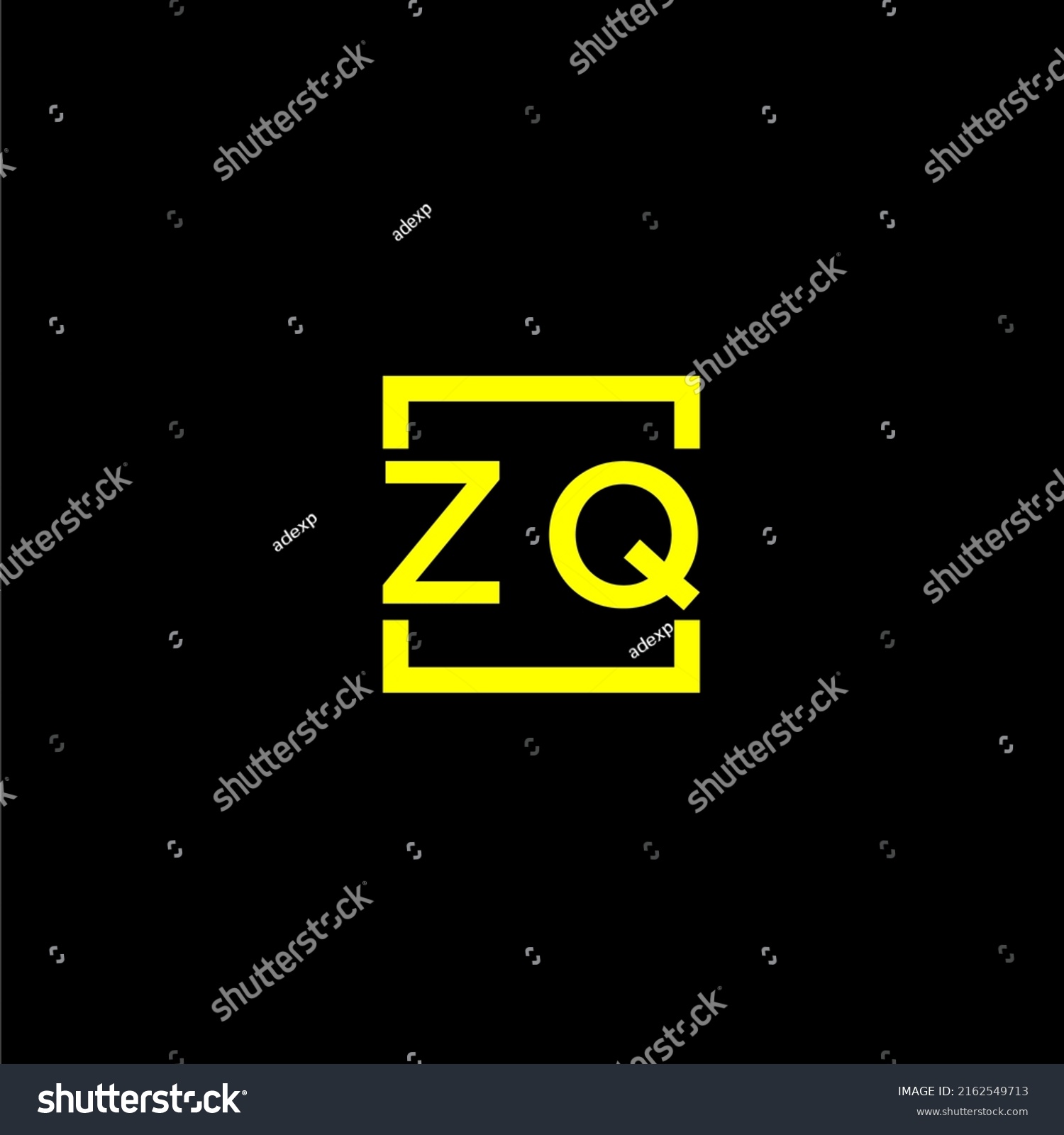 Zq Initial Monogram Logo Square Style Stock Vector (Royalty Free ...