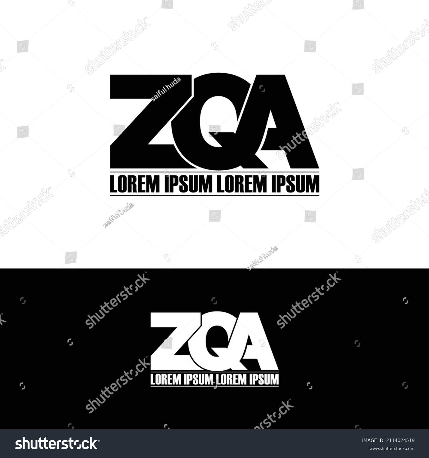Zqa Letter Monogram Logo Design Vector Stock Vector (Royalty Free ...