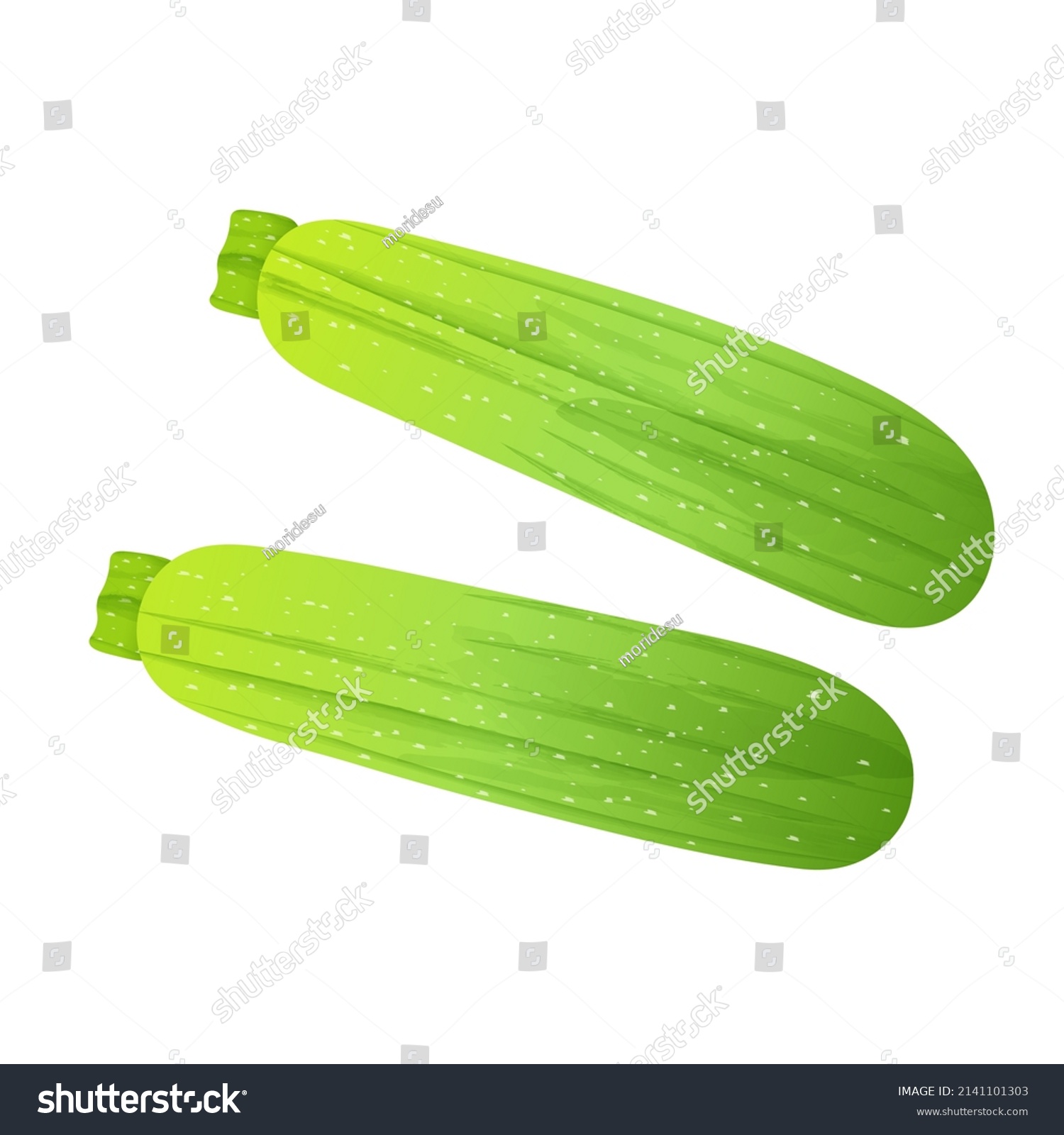 Zucchini Vegetable Cartoon Illustration Vector Stock Vector (Royalty ...