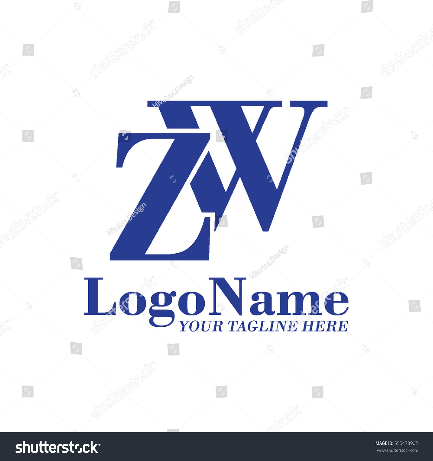 Zw Logo Stock Vector (Royalty Free) 555473902 | Shutterstock